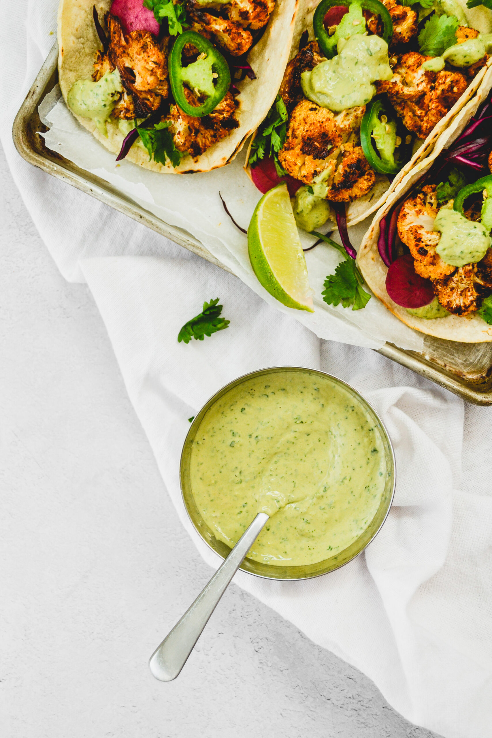 Tacos au chou-fleur et crème de cajou - Nuts to You Nut Butter