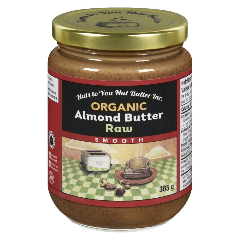 Organic Almond Butter Raw Smooth - Nuts to You Nut Butter